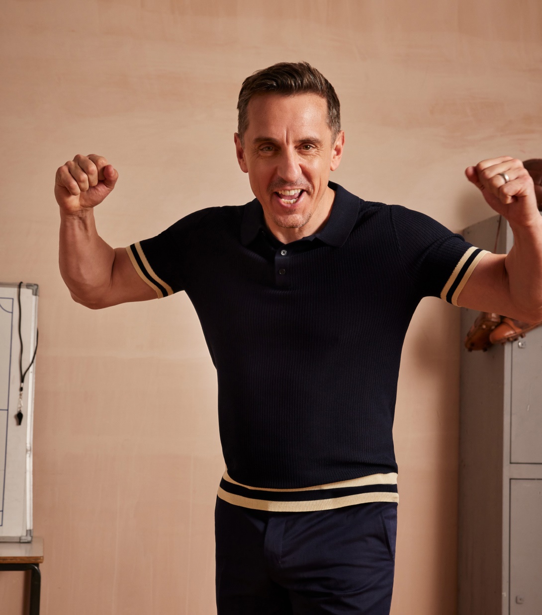 Garry Neville - Navy Cotton-Linen Trousers