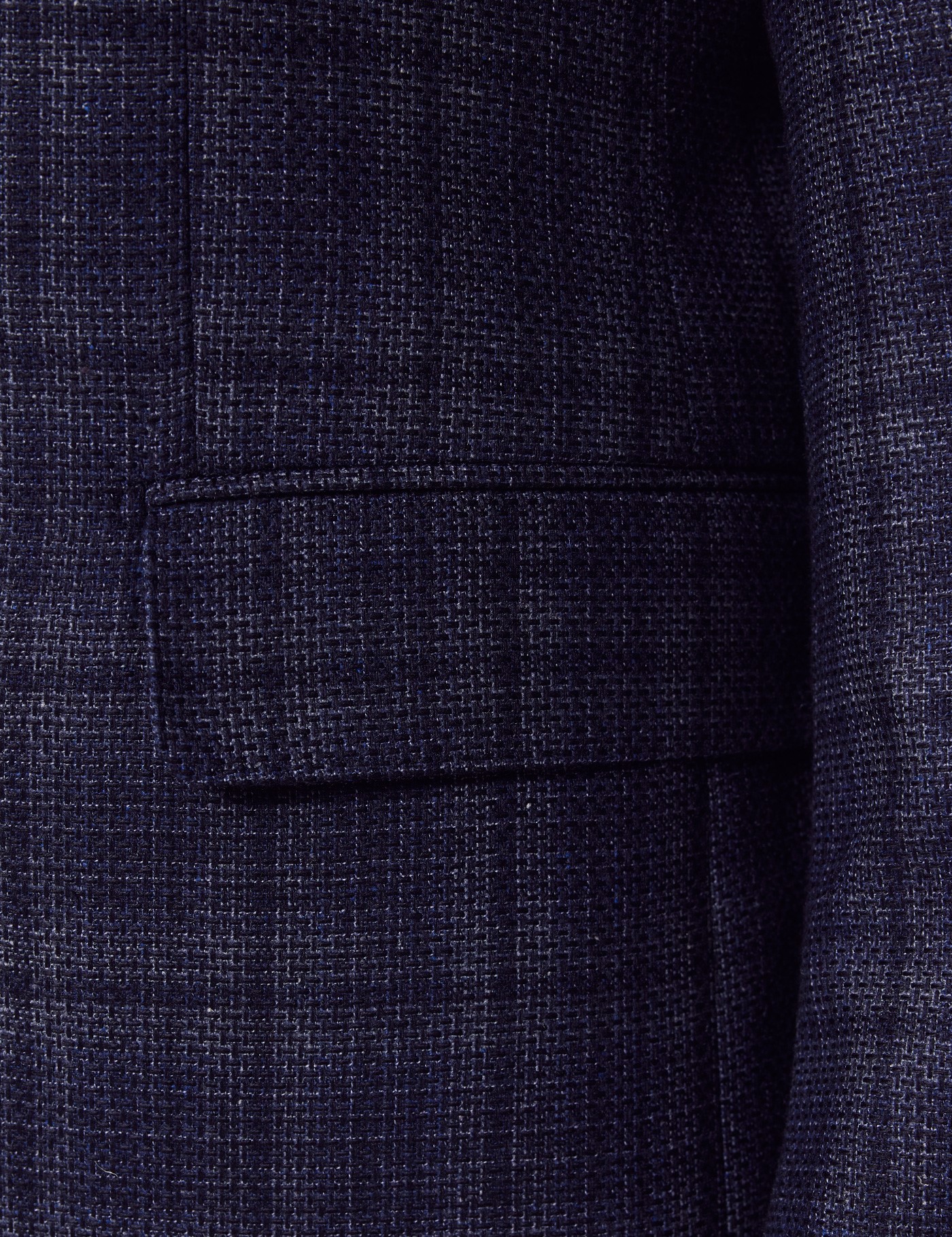 Men's Dark Blue Tonal Check Blazer - 1913 Collection