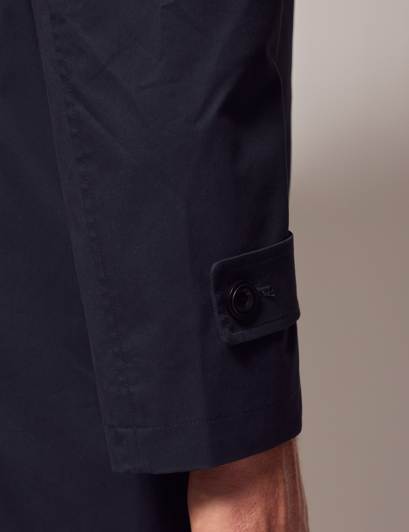 Men's Navy Rain Mac with Removable Lining | Hawes & Curtis