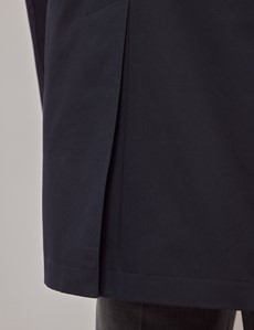 Men's Navy Rain Mac with Removable Lining | Hawes & Curtis