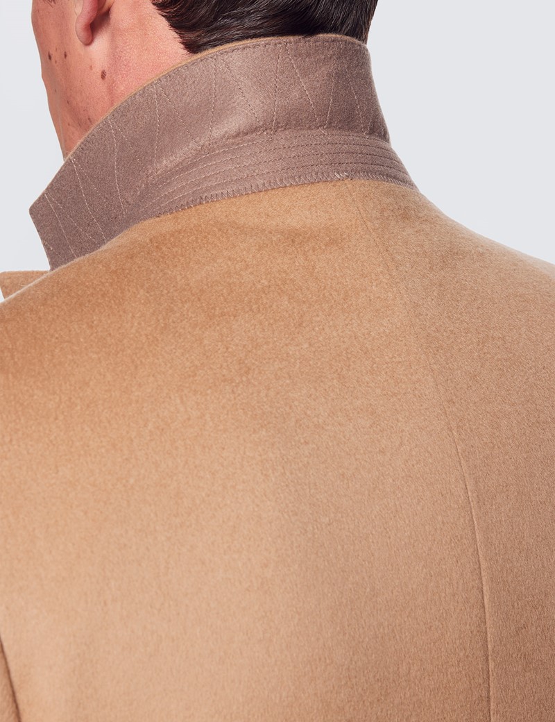 Men’s Camel Wool Overcoat | Hawes & Curtis