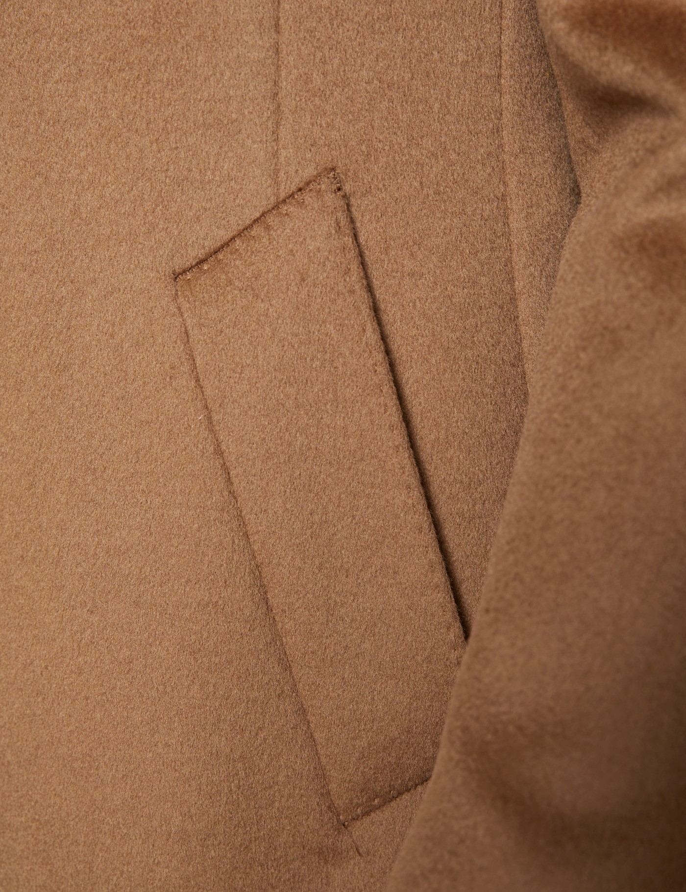 Men’s Tan Overcoat with Single Back Vent | Hawes & Curtis