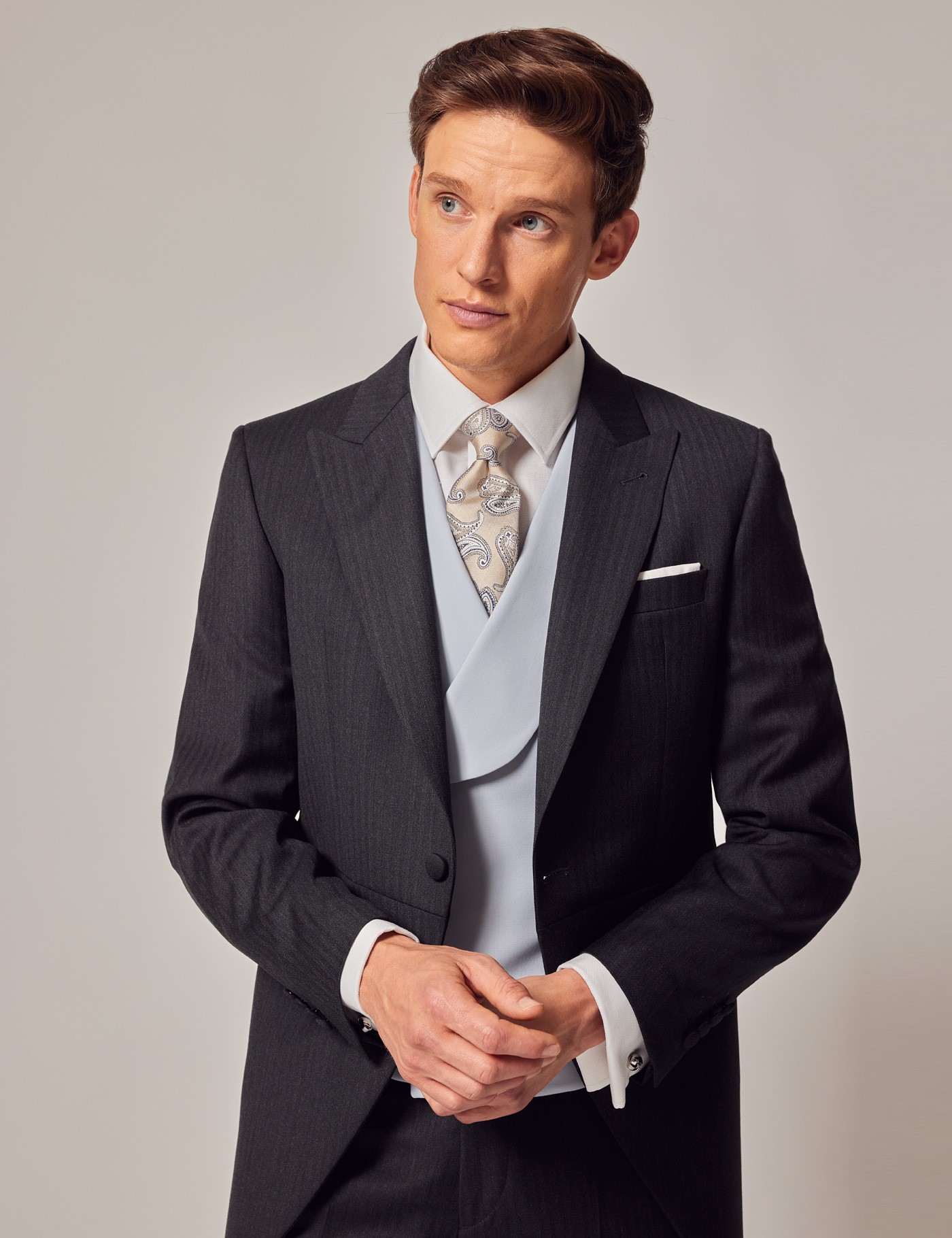 Men's Charcoal Italian Wool 2 Piece Morning Suit – 1913 Collection ...