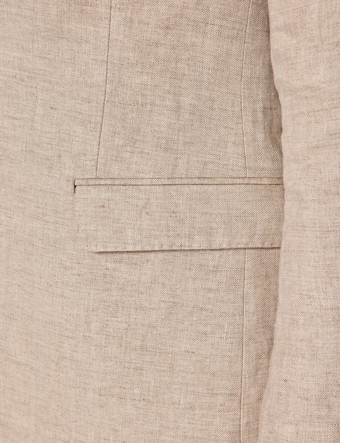 Men's Natural Herringbone 2 Piece Linen Tailored Fit Italian Suit - 1913 Collection | Hawes and ...