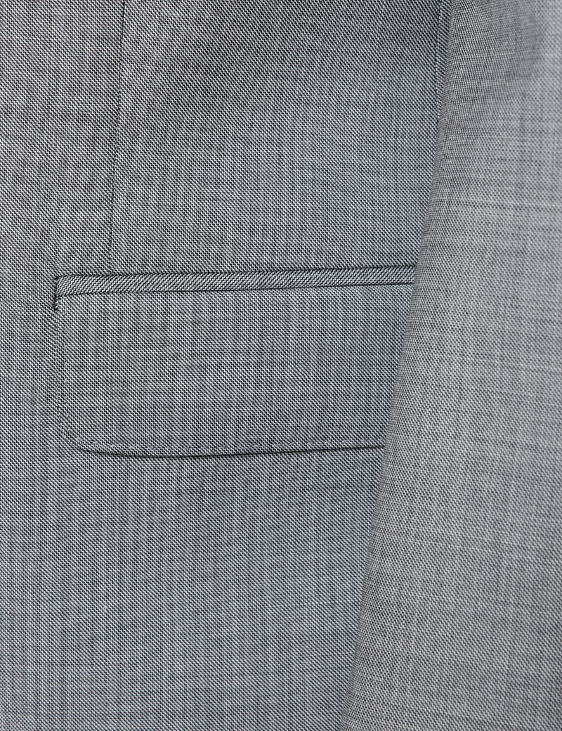 Men's Light Grey Twill Classic Fit Suit Jacket | Hawes & Curtis