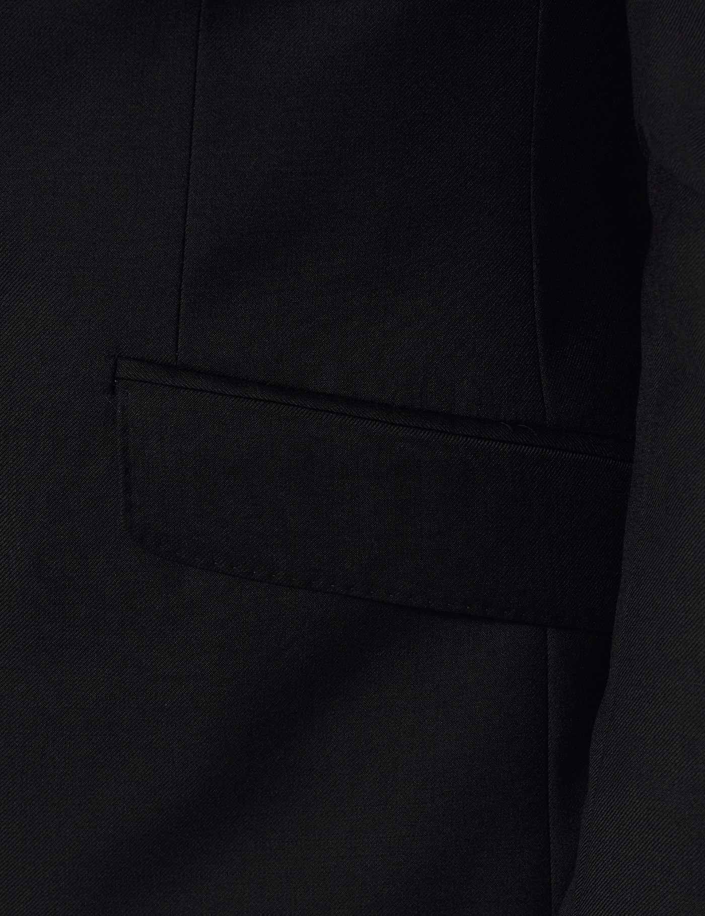 Black Twill Double Breasted Slim Fit Suit | Hawes and Curtis