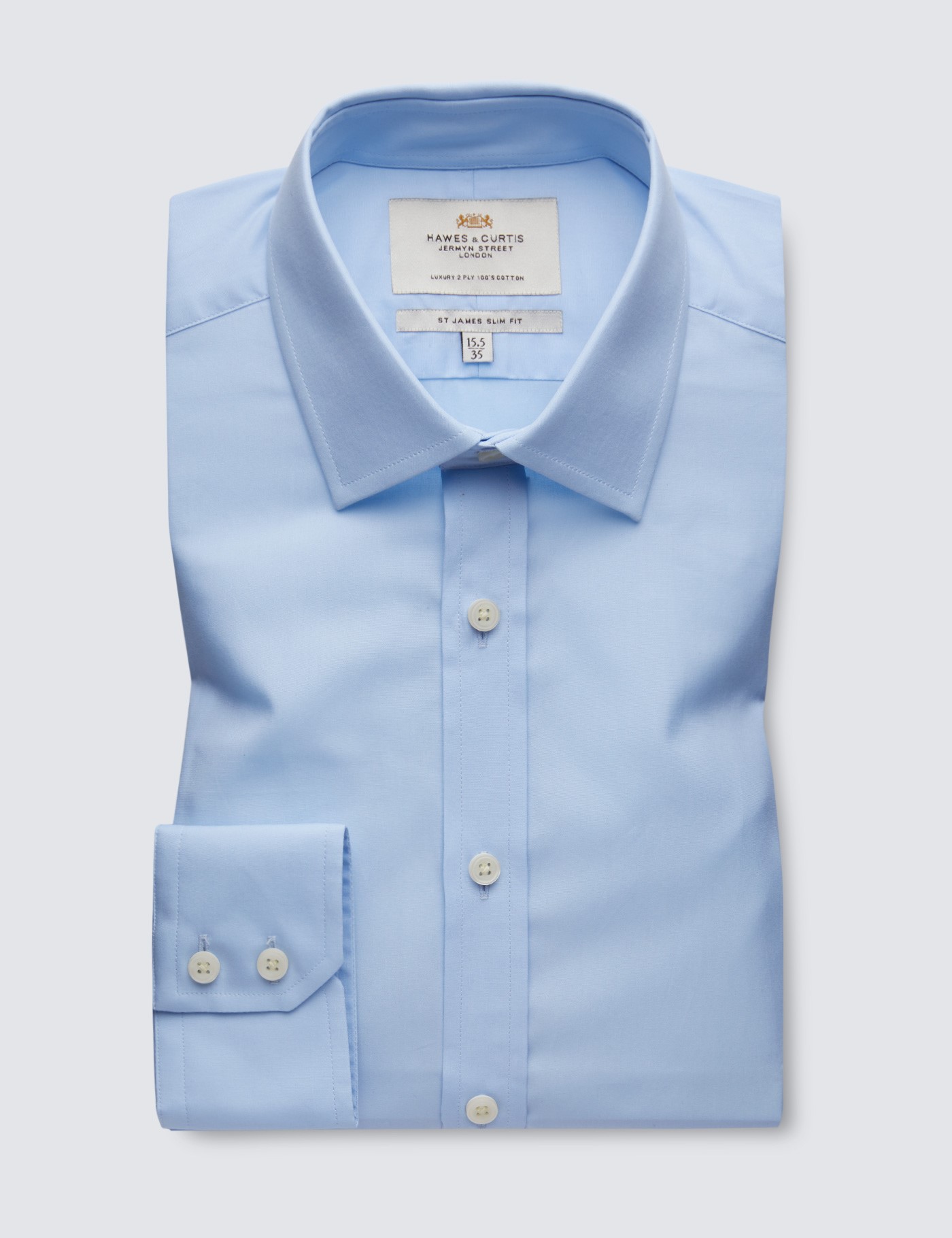 Blue Slim Shirt | Hawes and Curtis