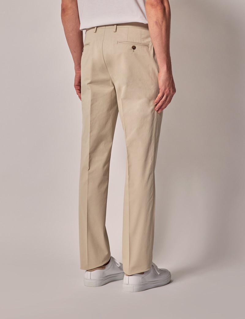 Men's Stone Smart Chinos | Hawes and Curtis