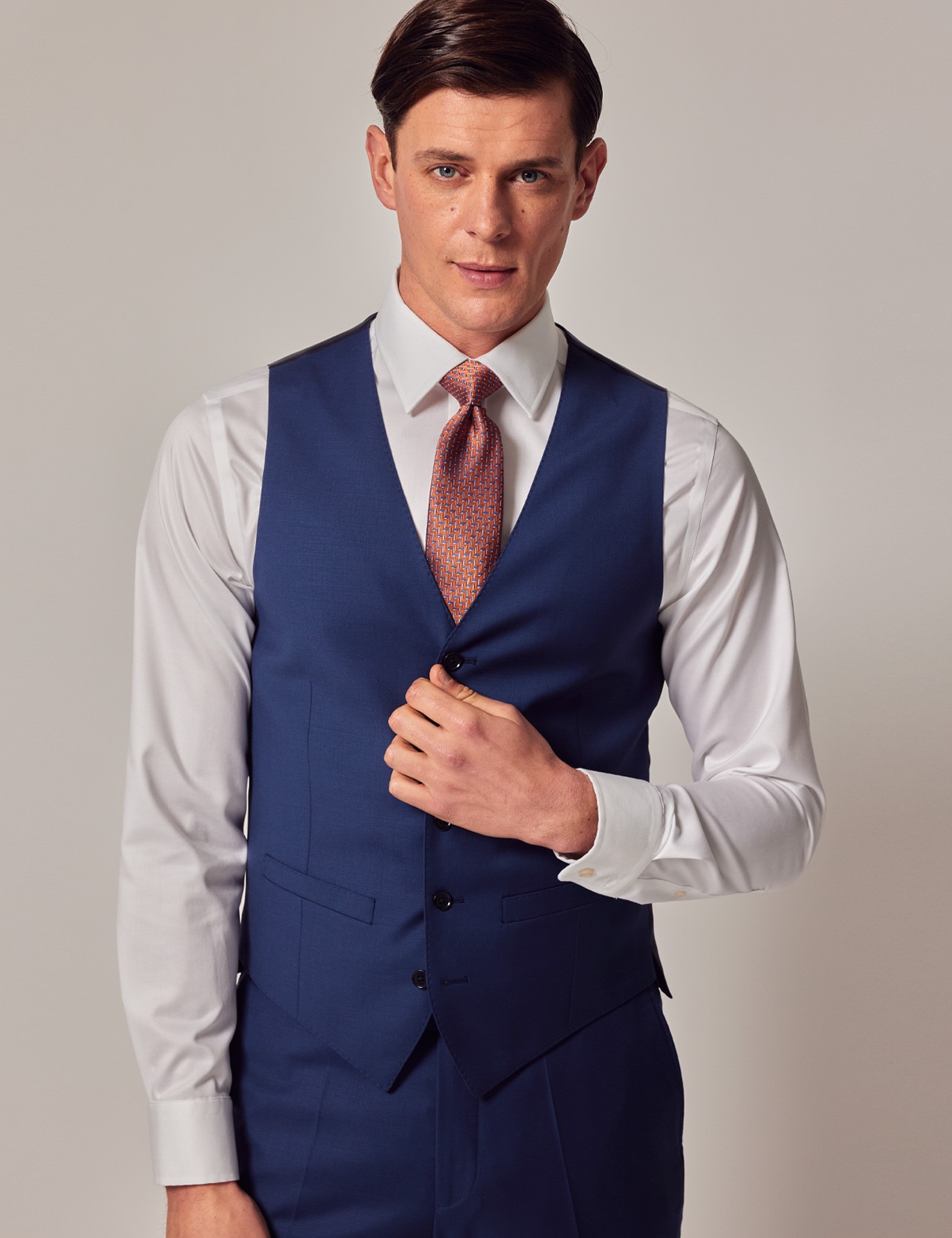 Men's Royal Blue Twill Vest