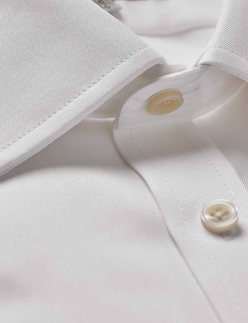 Men's Non-Iron Formal White Twill Classic Shirt - French Cuff
